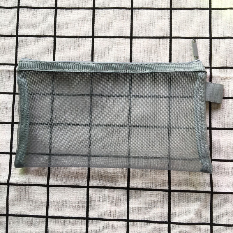 Jual A4 A6 Tempat Pensil Jaring Large-Capacity Tas Pensil Transparan ...