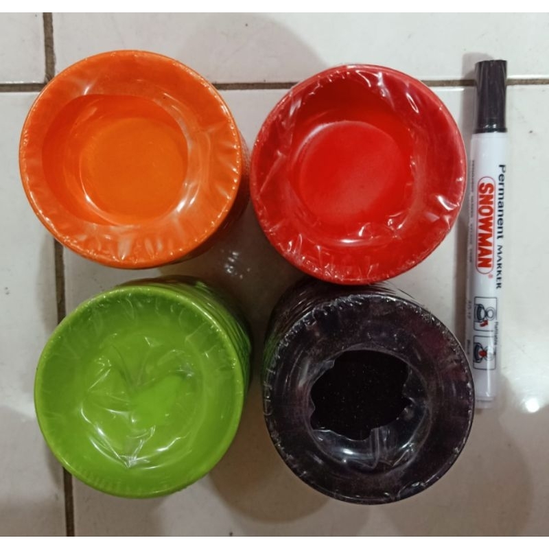 Jual (HARGA PER 12 PCS) LEPEK SAMBAL KECIL BULAT/WADAH SAUS BERGUNA ...