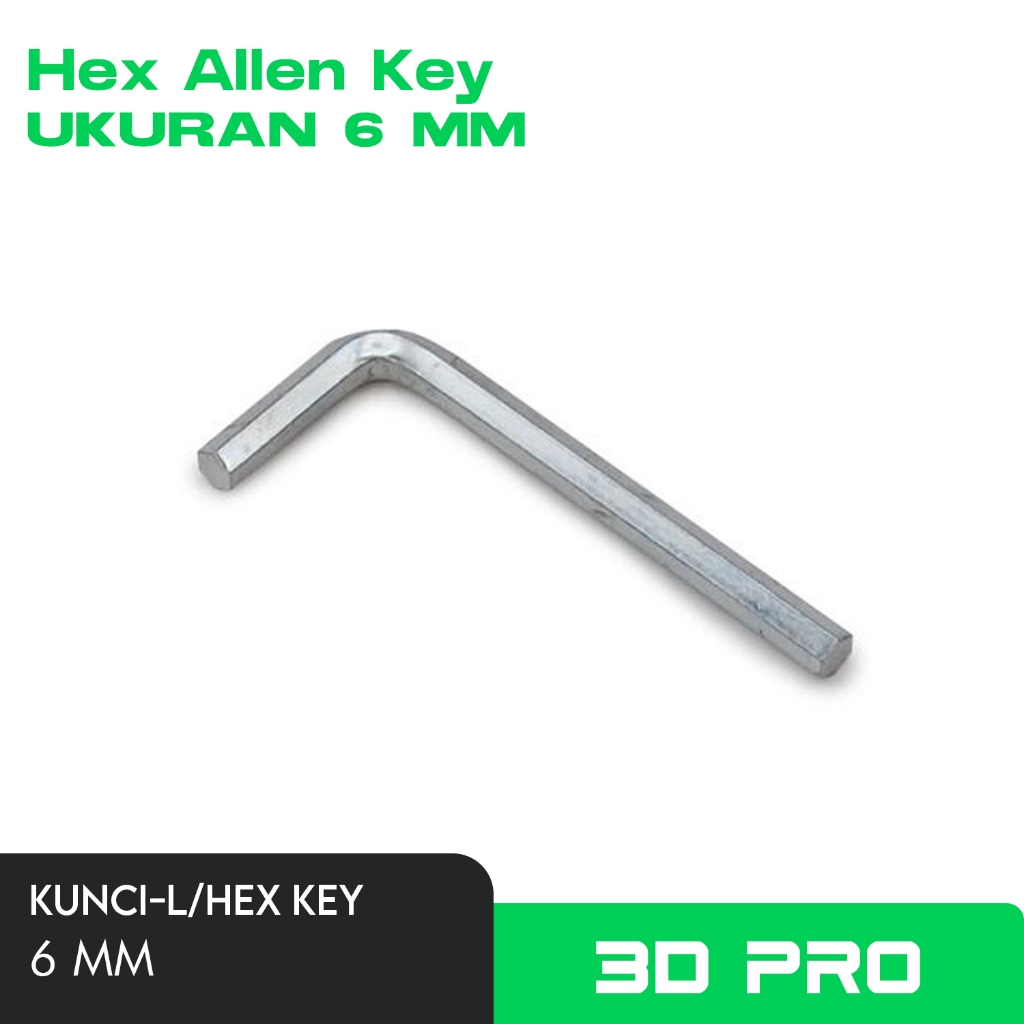 Jual Kunci L 6mm Hex Allen Key Hexagonal eceran m6 6 mm 90mm Murah ...