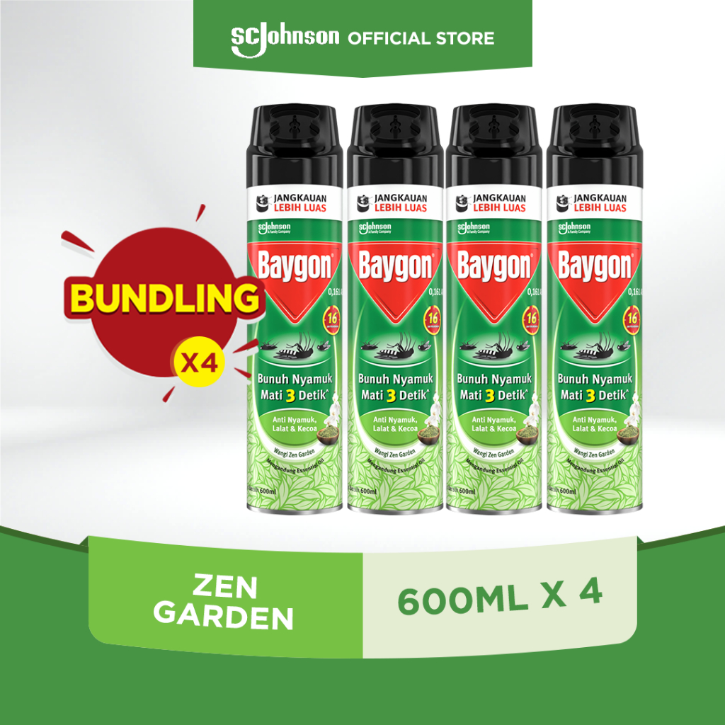 Jual Baygon Aerosol Zen Garden 600ml X4 - Anti Nyamuk & Serangga ...