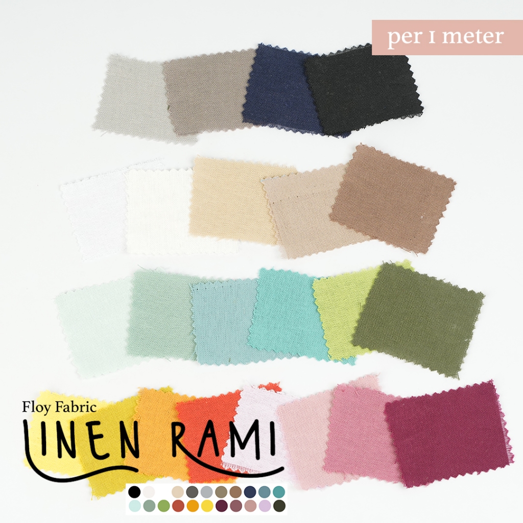 Jual Floy Fabric LINEN RAMI PER 1 METERAN kain eceran bahan kemeja ...