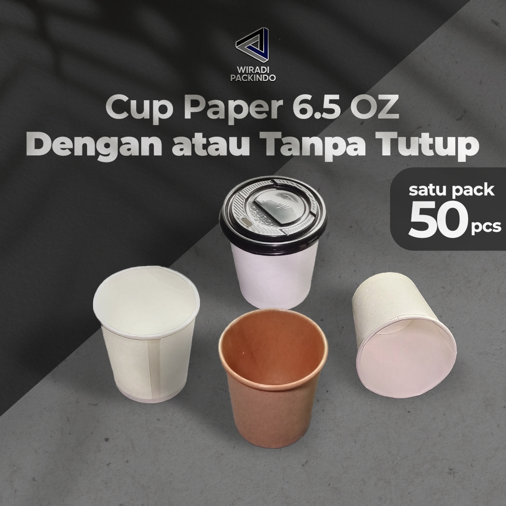 Jual Paper Cup Polos 6,5 oz / Gelas Kertas Tahan Panas + Tutup | Shopee Indonesia