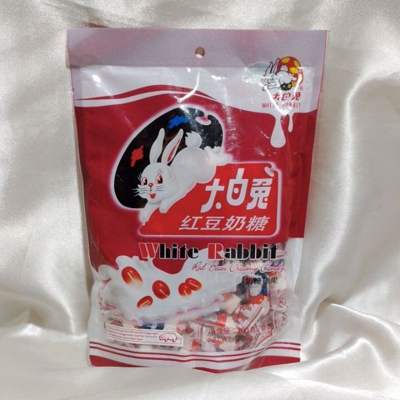 Jual Permen lunak manis white rabbit red Bean cream candy 200gr/Permen ...
