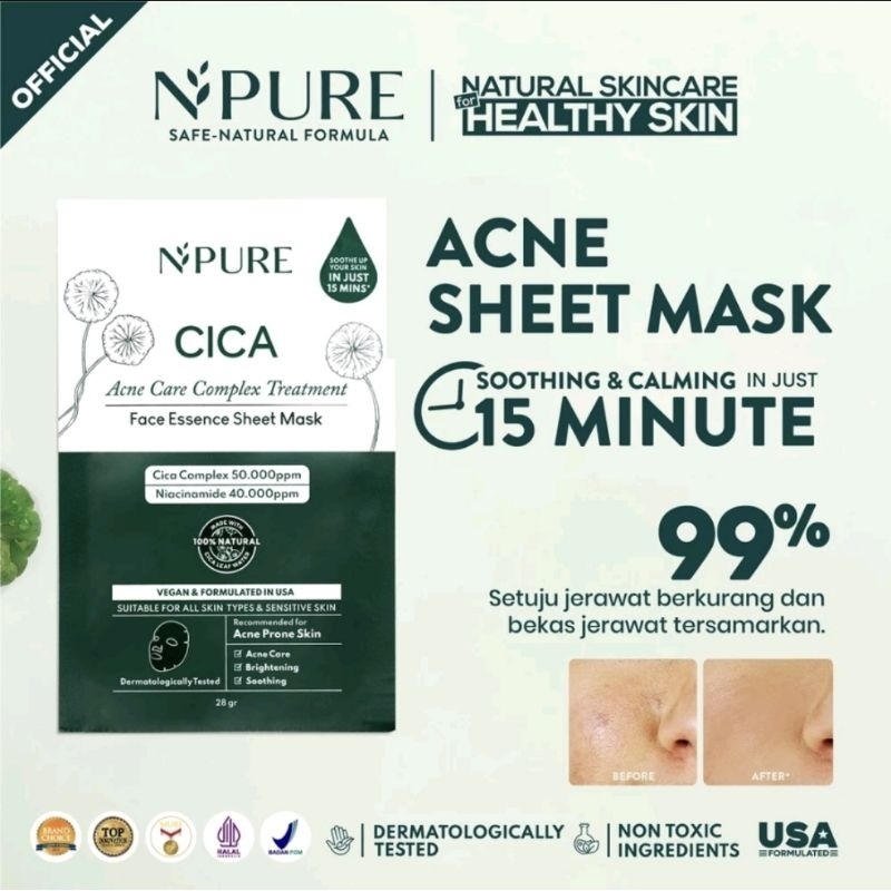 Jual NPURE CICA ACNE CLEAR PAD (SACHET) | Shopee Indonesia