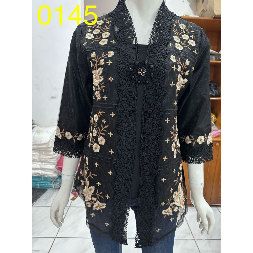 Jual 0168 kebaya rompi organdi alexuez premium brukat /kebaya encim ...