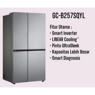 Jual KULKAS LG SIDE BY SIDE KAPASITAS 643 LITER GC-B257SQYL SMART INVERTER COMPRESSOR GCB257SQYL ...