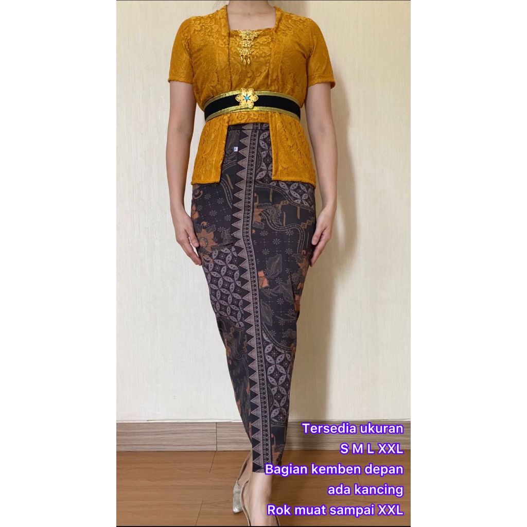 Jual Kebaya Bali Brokat Bed Lengan Pendek Atasan Kebaya Modern Kutu ...