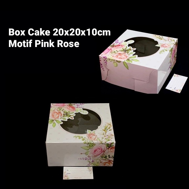 Jual ( 5 pcs ) Cake Box Hampers Kue Tart Ulang Tahun Ukuran 20x20x10cm ...