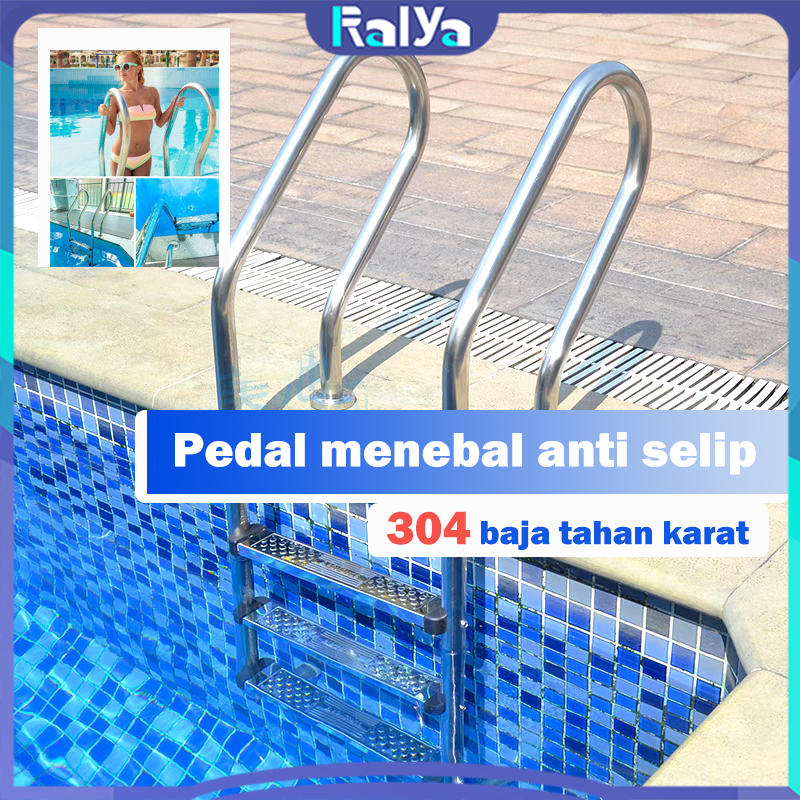 Jual ⚡COD&Garansi ⚡Pegangan tangan kolam renang/Tangga Stainless Kolam ...