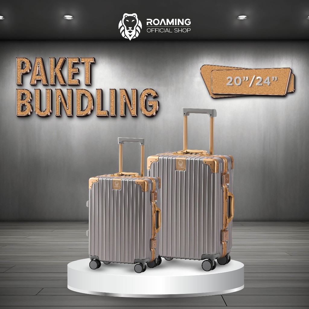 Jual [SET] Roaming Koper Kabin & Bagasi R076 Size 20 + 24 Inch | Shopee ...