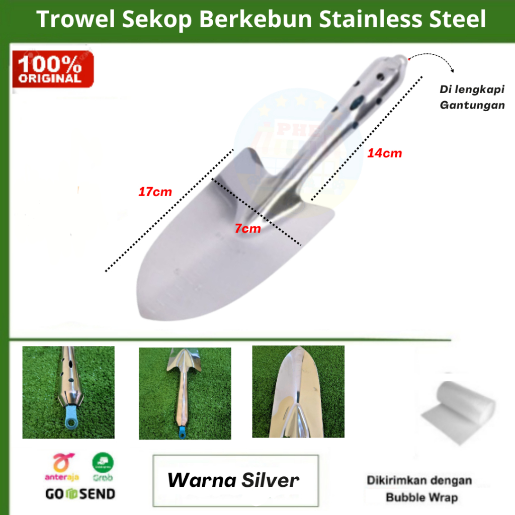 Jual Trowel Shovel Sekop Besi Stainless Steel 30cm Serbaguna Murah ...