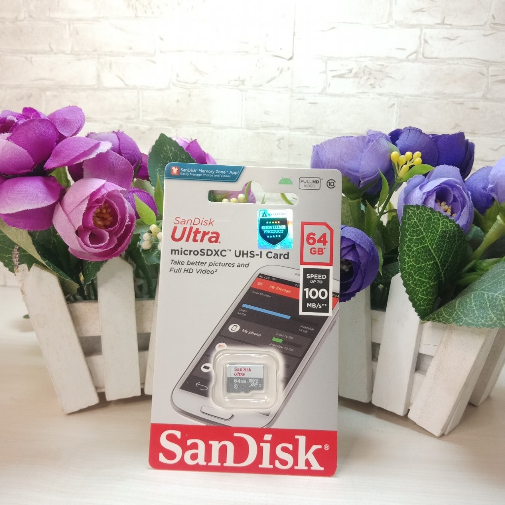 Jual Sandisk Ultra Micro SD XC 100Mbps 64GB | ORIGINAL | Shopee Indonesia