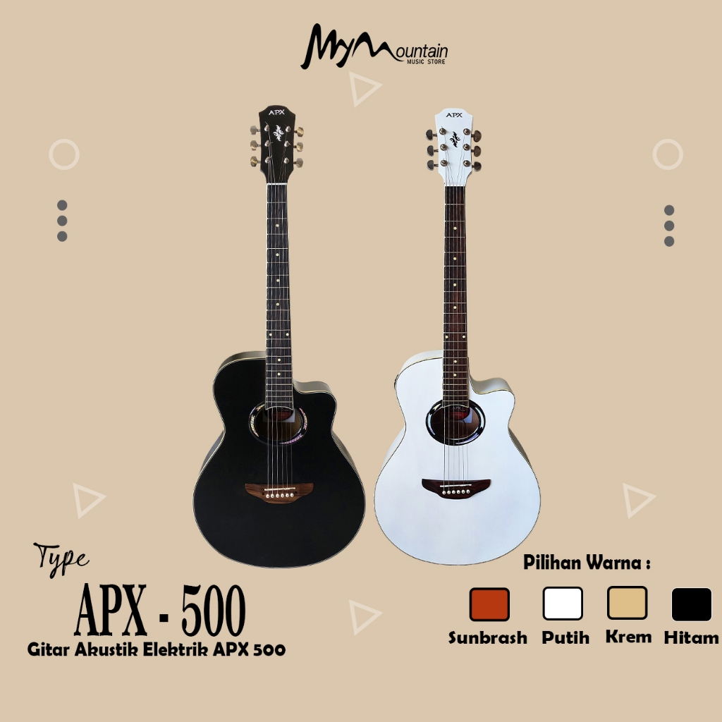 Jual Gitar Apx Custom akustik elektrik 7545 Free Packing Kayu ...
