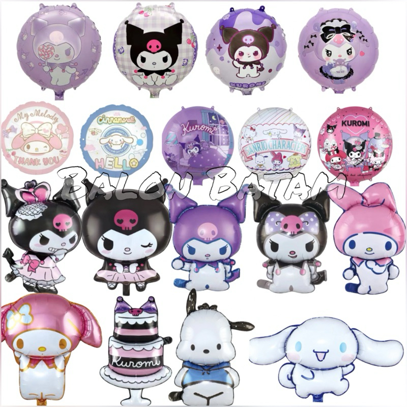 Jual Balon Foil sanrio New Series Kuromi Melody Cinamoroll | Shopee ...