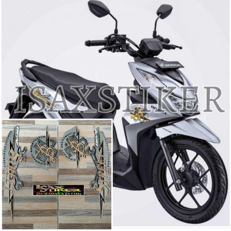 Jual striping original Honda beat street silver tahun 2020 2021 ...