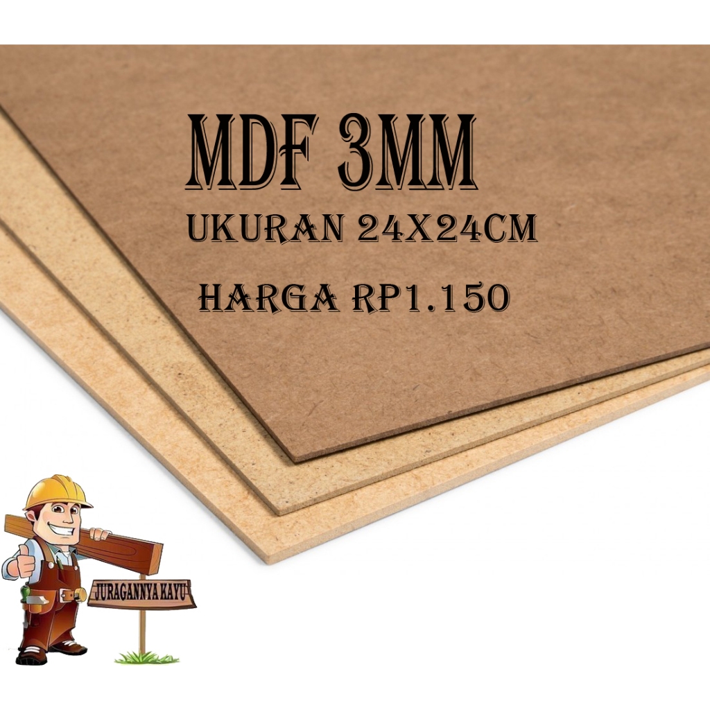 Jual Papan Mdf 3mm Ukuran 24x24Cm | Shopee Indonesia