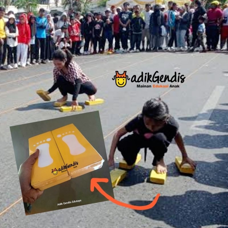 Jual Mainan Edukasi Tradisional - Papan Estafet Kaki / Lari Balok Bahan ...
