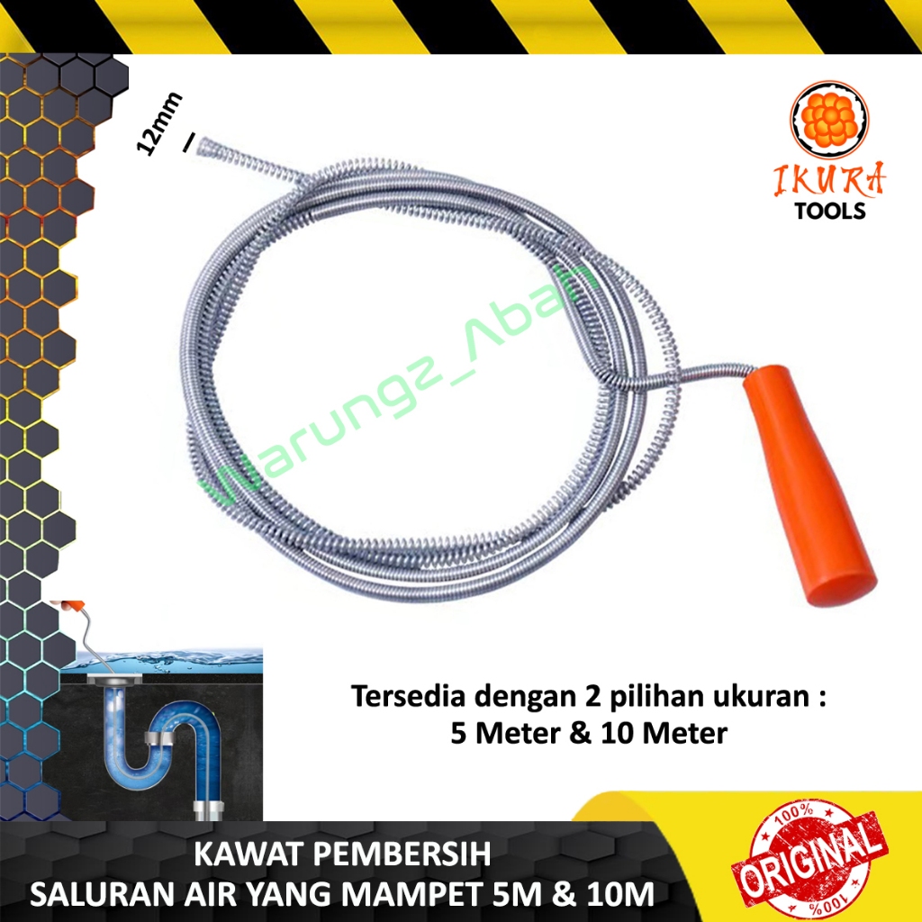 Jual KAWAT ELASTIS FLEXIBLE ALAT PEMBERSIH PELANCAR MEMPERLANCAR SALURAN LUBANG PIPA LEDENG ...