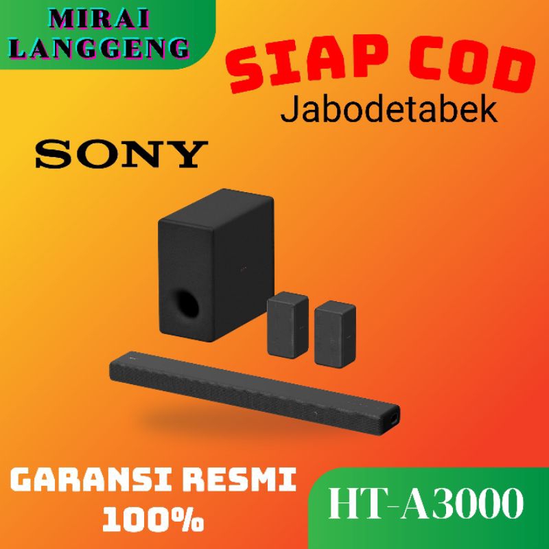 Jual SONY SOUNDBAR HT A3000/HT-A3000 INCLUDE SUBWOOFER & REAR SUROUND ...