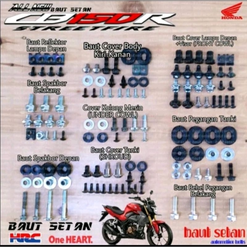 Jual Baut lengkap full set body Honda CB150R | Shopee Indonesia