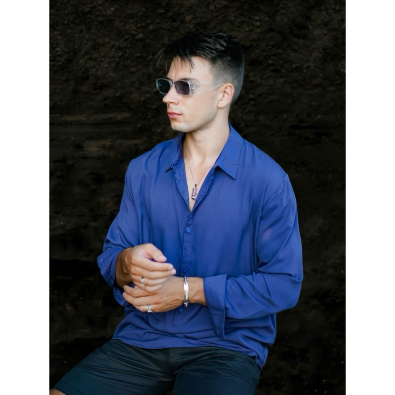 Jual BEACHWELL Baju Kemeja Pria Polos Lengan Panjang - Palmeerah Series ...