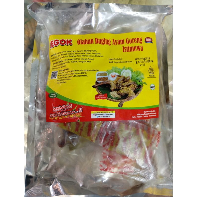 Jual BEGOK Ayam Kampung Frozen 500g Halal Lengkap Dengan Sambal & Bumbu ...