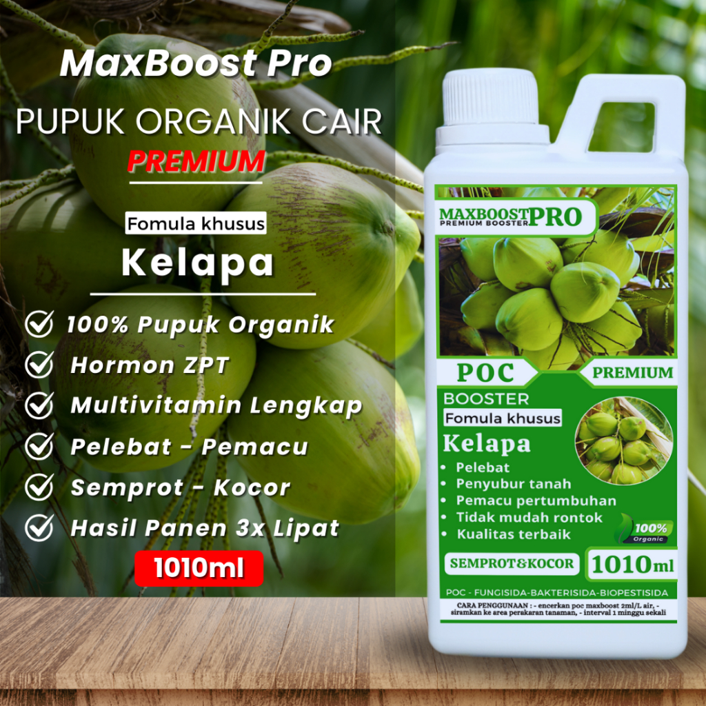 Jual Pupuk Organik Cair Plus Hormon 1010ml Booster Pro Kelapa, Poc Kompos Pelebat Perangsang ...
