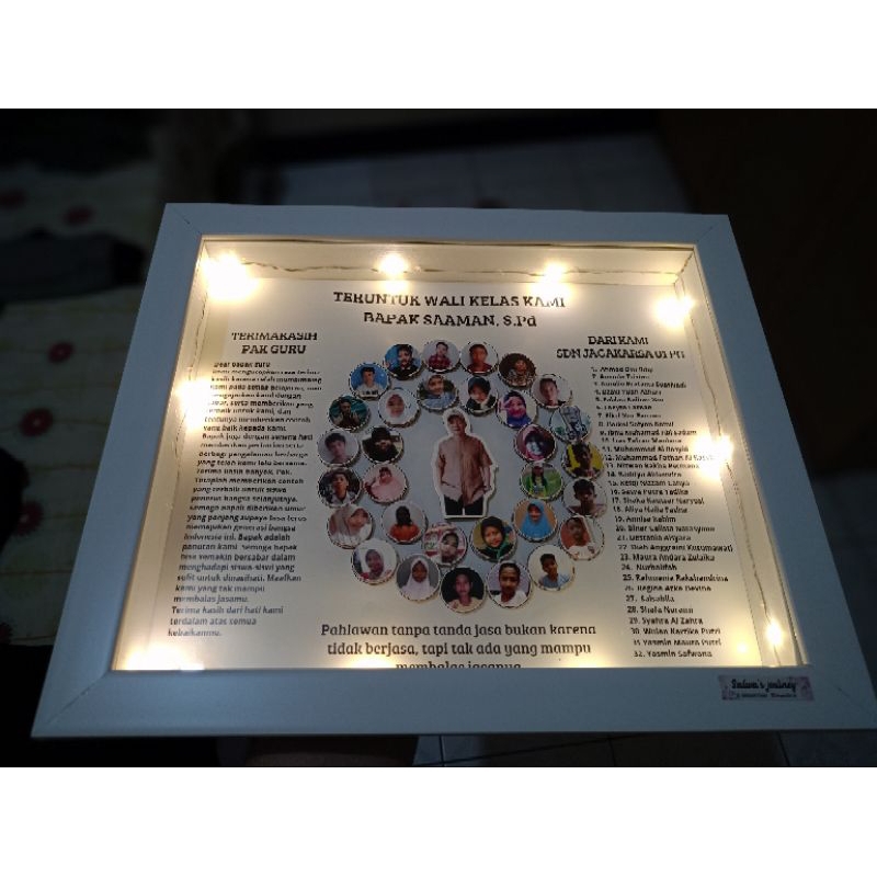 Jual Bingkai 3d Hadiah wisuda, hadiah perpisahan untuk guru | Shopee ...