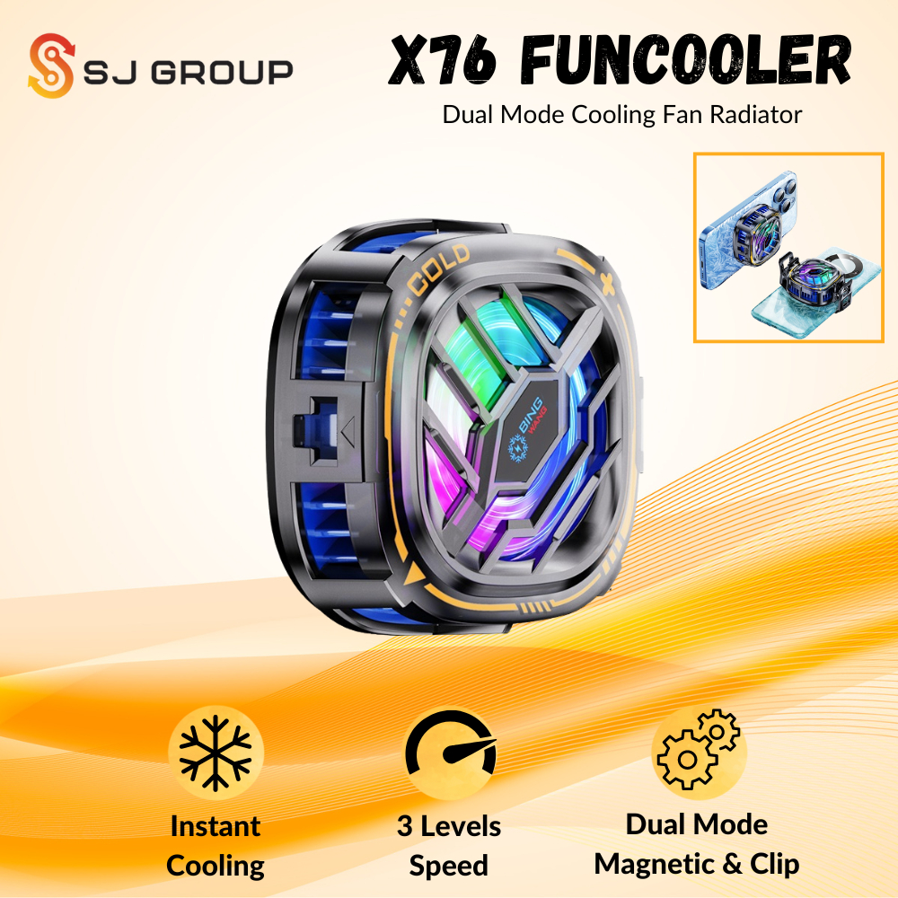 Jual X76 Funcooler Pendingin HP Radiator Dual Mode Clip Magnetic 3 ...