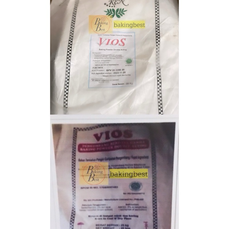 Jual BAKING POWDER VIOS REPACK DOUBLE ACTING (250 gr , 500 gr dan 1 kg ...