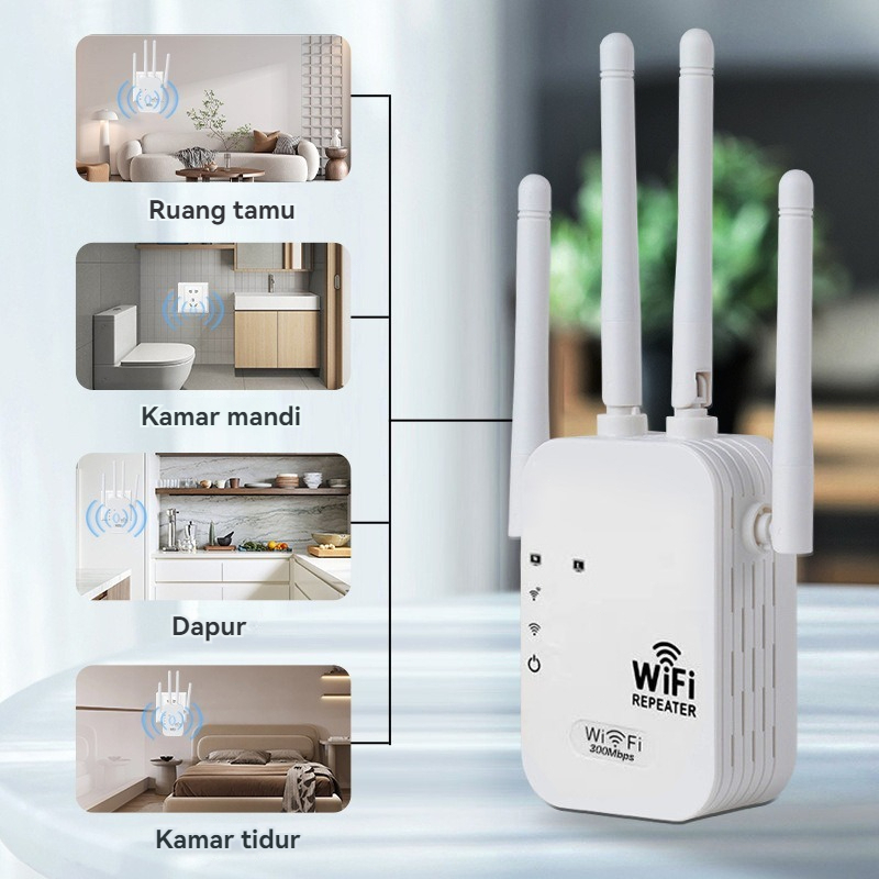 Jual WIFI Repeater 300M Wireless WIFI Range Extender Router Repeater Signal Extender | Shopee ...