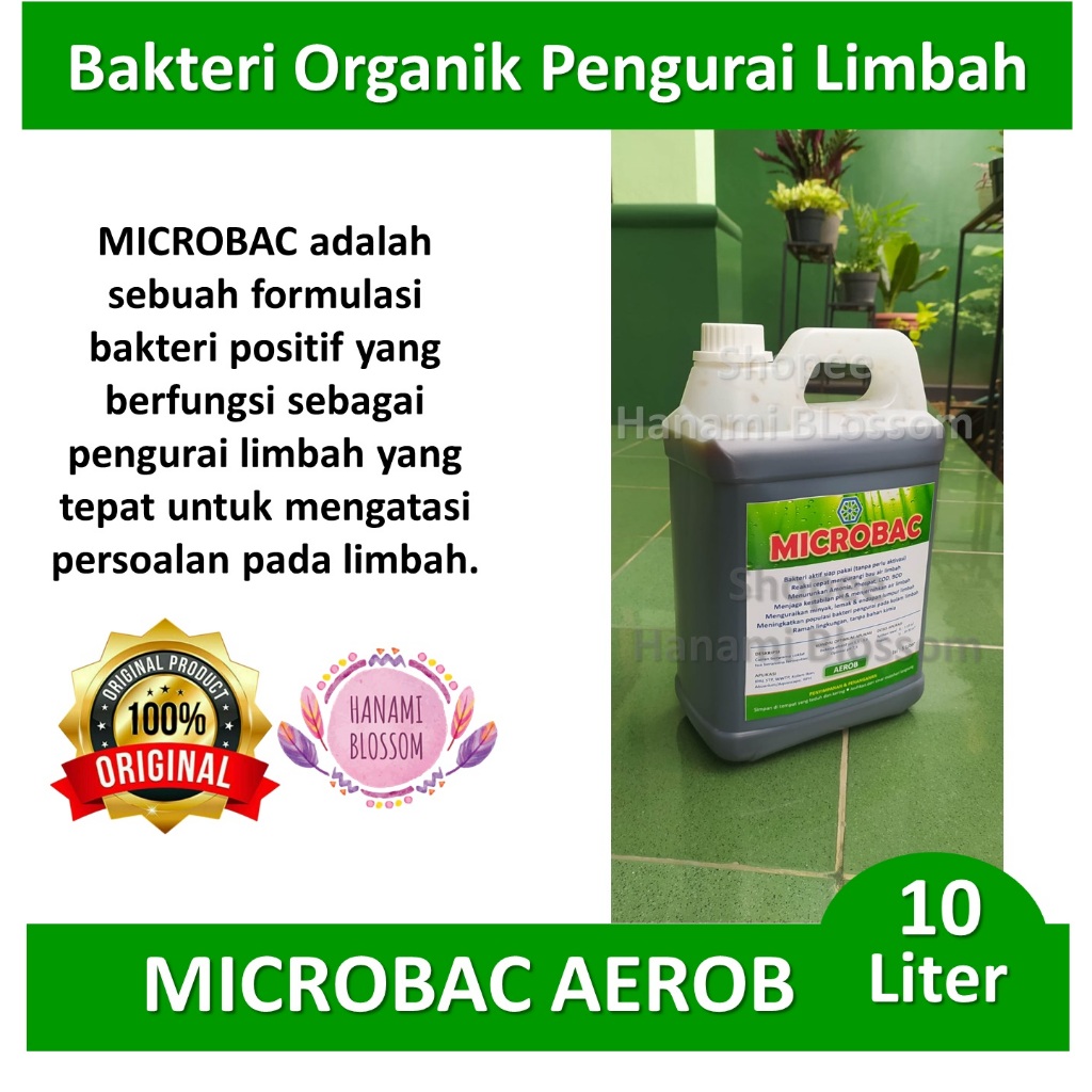 Jual Bakteri Aerob Organik Pengurai Limbah MICROBAC Jerigen 10 Liter ...