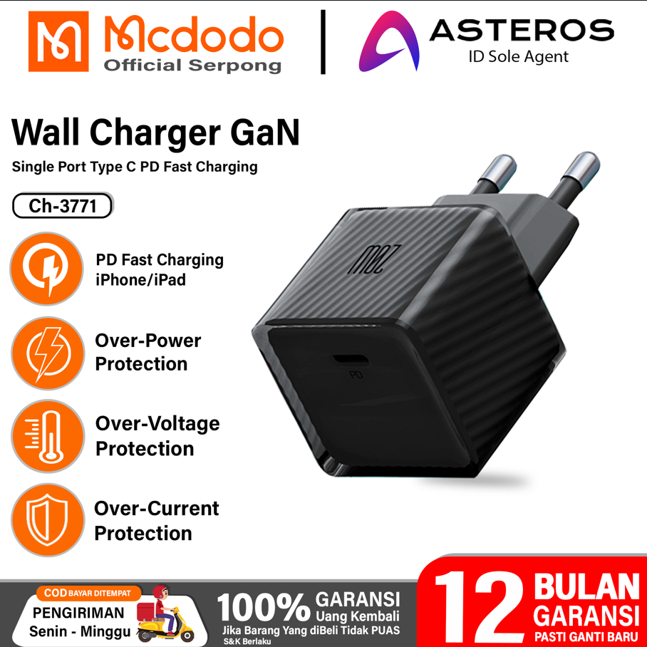 Jual MCDODO Wall Adaptor Charger iPhone 15 Pro Max 15 Pro 15 Plus Fast Charging 20w 30w | Shopee ...