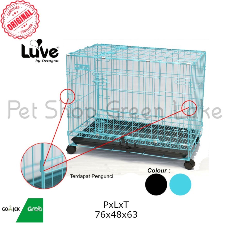 Jual KANDANG SERI LUVE By Octagon RODA Ukuran 76x48x63 CM|Kandang ...