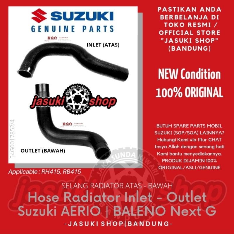 Jual Selang Air Radiator Inlet Outlet Atas Bawah Suzuki Aerio Baleno ...