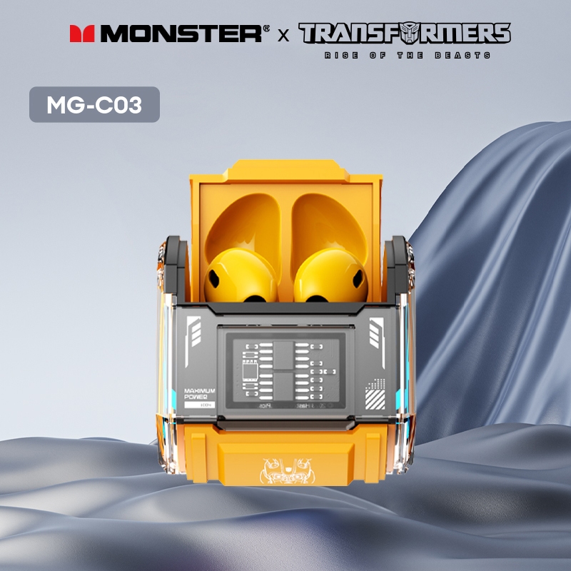 Jual Monster x Transformers MG-C03 TWS Wireless Bluetooth 5.3 Earphones ...