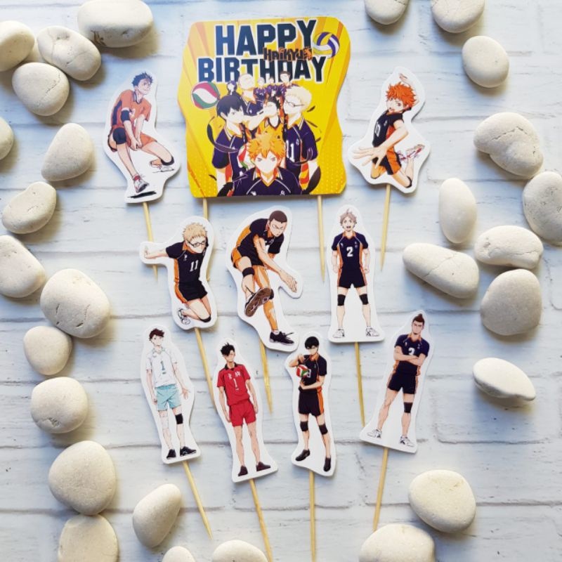 Jual satu set cake topper hiasan kue ulang tahun karakter Haikyu ...