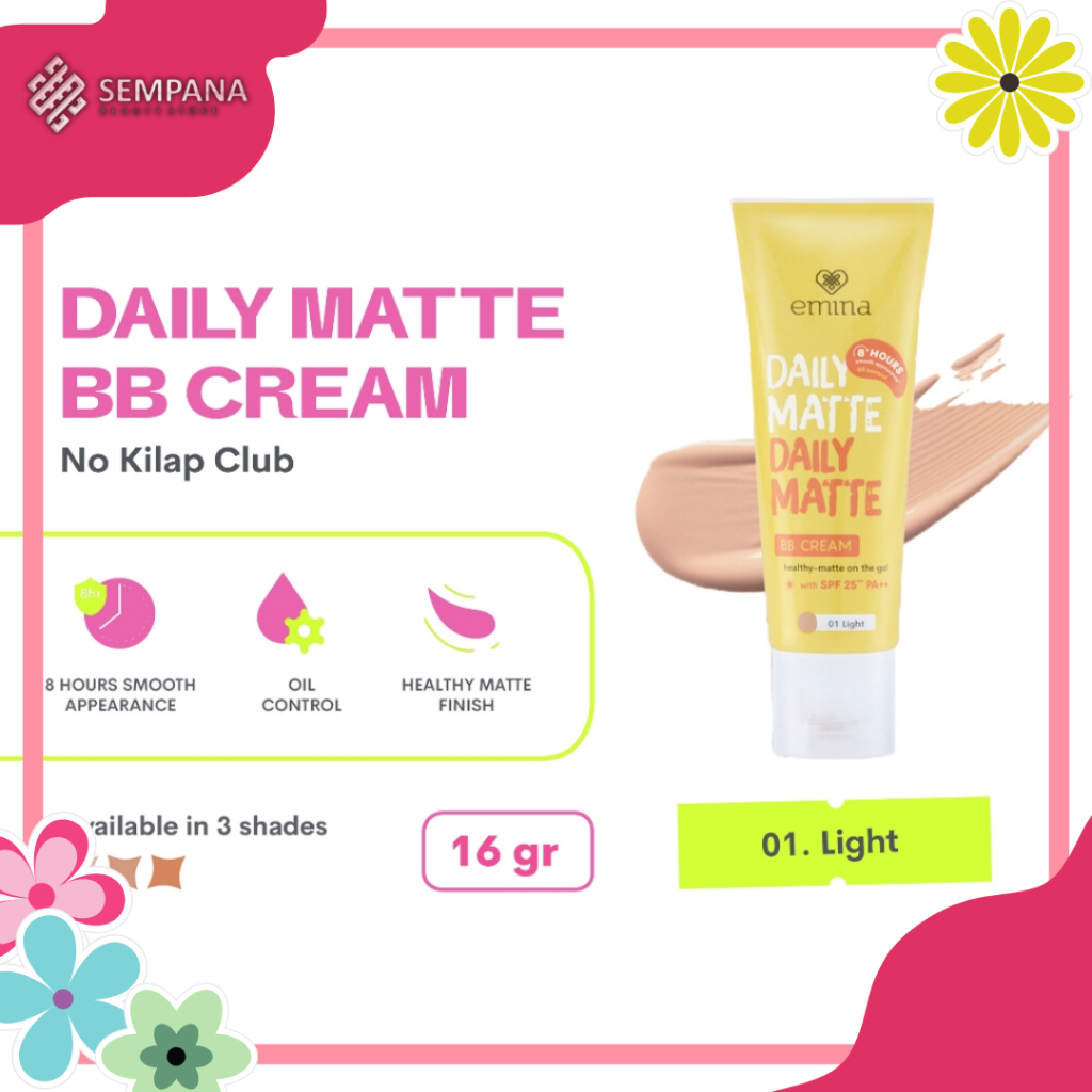 Jual SEMPANA - Emina Daily Matte BB Cream 16 g | Shopee Indonesia