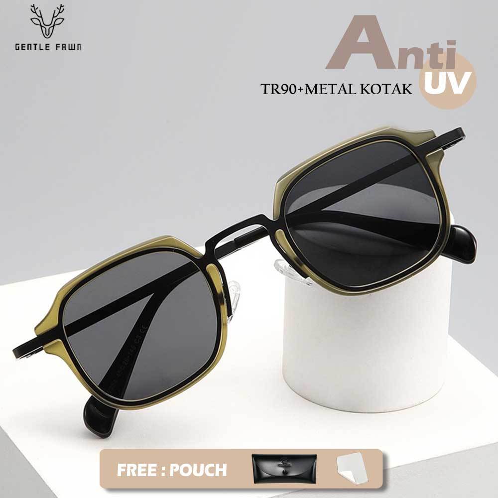 Jual Gentle Fawn Kacamata Sunglasses Anti UV 400 Anti Silau Matahari Bentuk Kotak Bahan TR90 ...