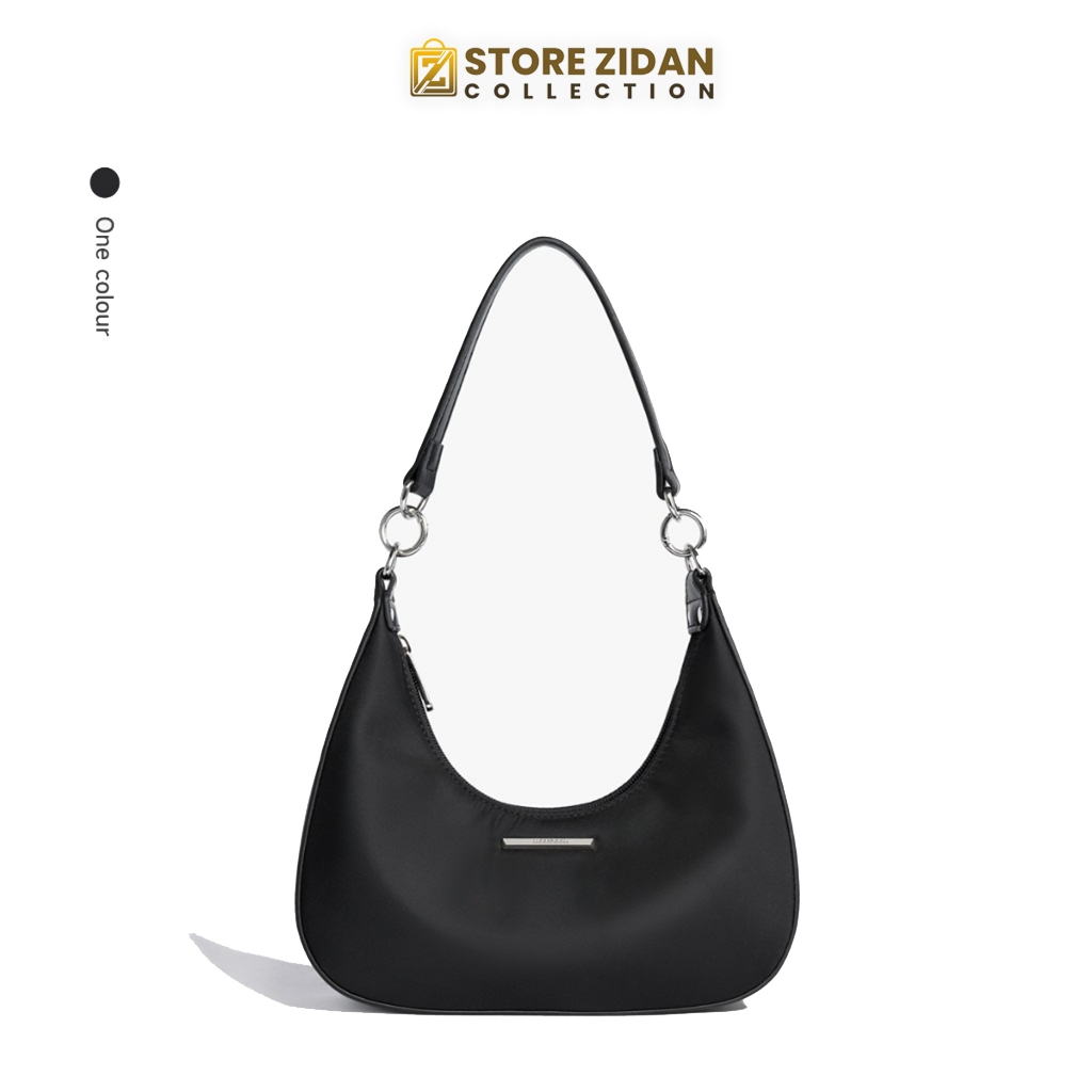 Jual STORE ZIDAN COLLECTION Tas Selempang Wanita Kanvas Resleting Hitam ...