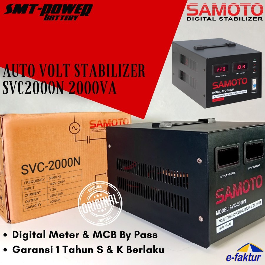 Jual VOLTAGE STABILIZER SERVO MOTOR / STAVOLT LISTRIK RUMAH SAMOTO ...