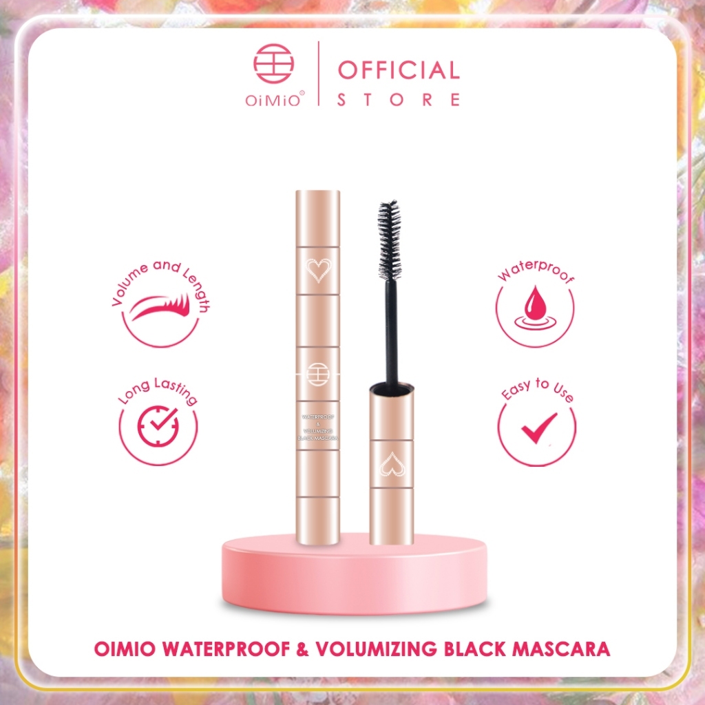 Jual OIMIO WATERPROOF & VOLUMINZING BLACK MASCARA ( PINK ) | Shopee ...
