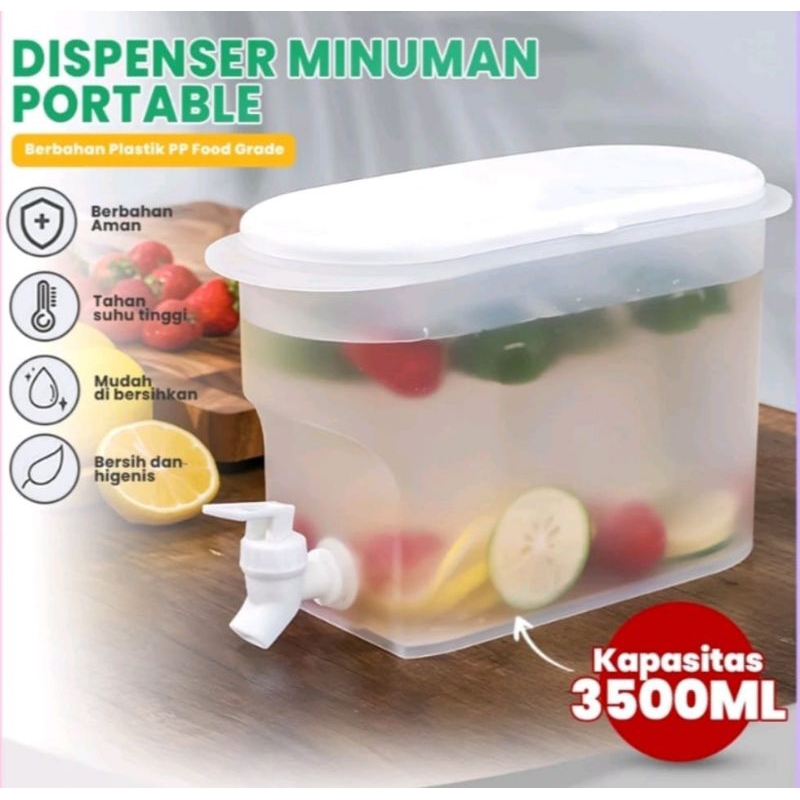Jual Dispenser Jus Plastik Mini 3,5 Liter / Galon Air Kecil / Ketel ...