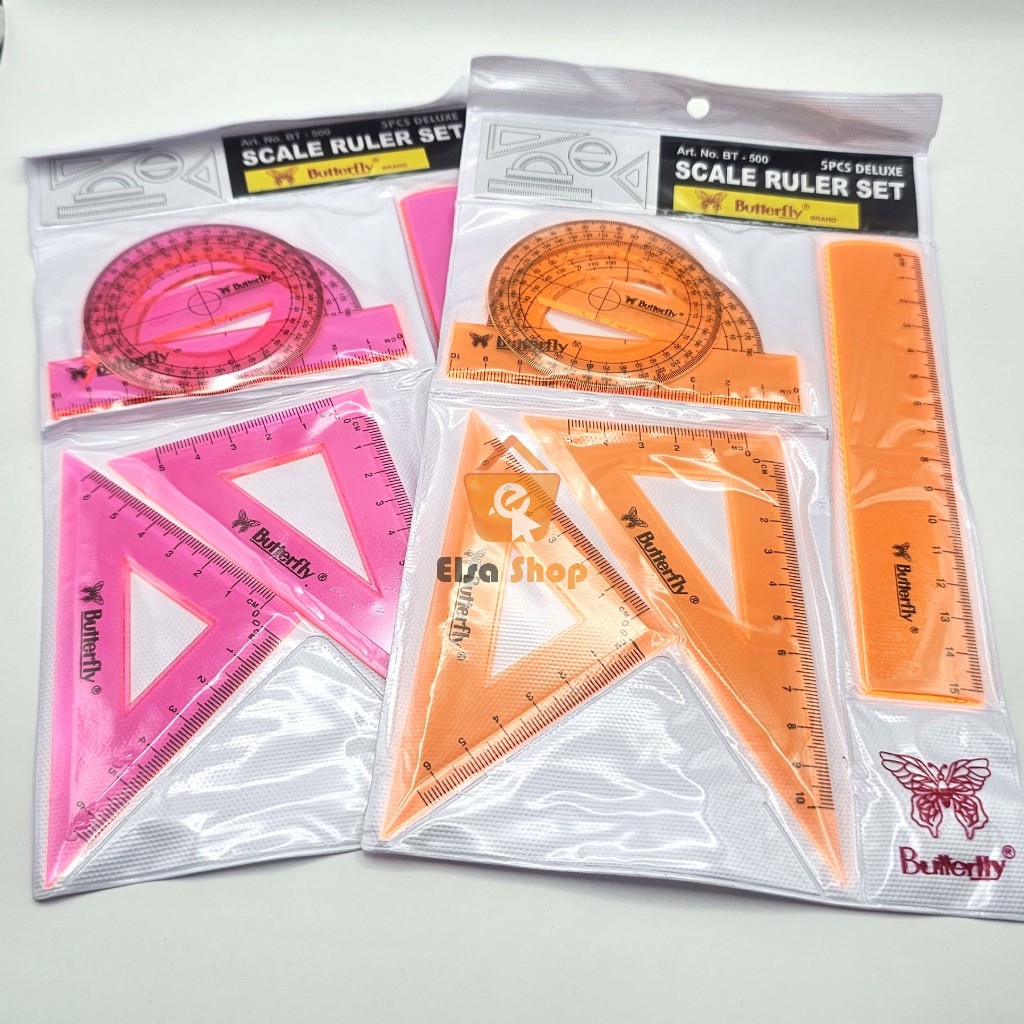 Jual Penggaris set Butterfly BT-500 - penggaris - ruller butterfly ...