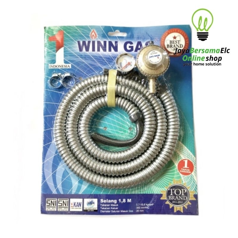 Jual KEPALA GAS REGULATOR PAKET WINN W88M / SELANG PAKET WIN W 88 M SNI ...