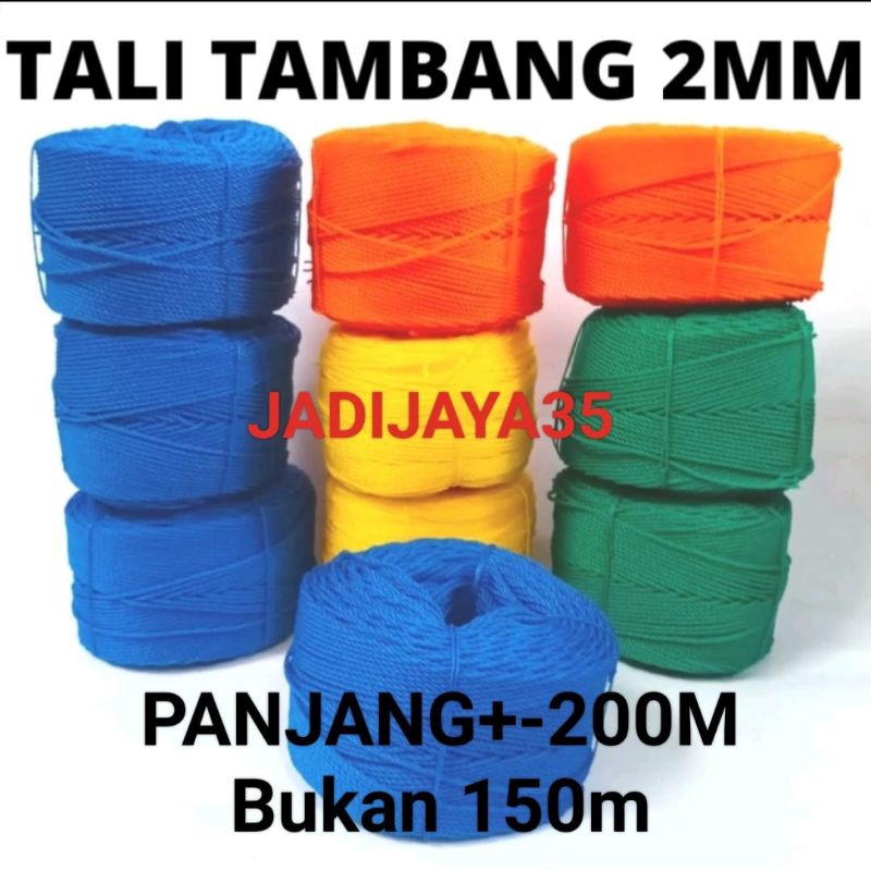 Jual (TERLENGKAP) TALI TAMBANG 2MM /TALI PE 2MM /TALI KENUR ATAU TALI ...