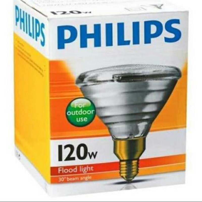 Jual Lampu philips spot par penghangat ayam 120 watt lampu par38 Flood ...