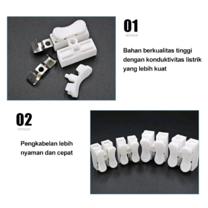 Jual Quick Connect Terminal Connector Kabel Sambungan Listrik 2 pin ...