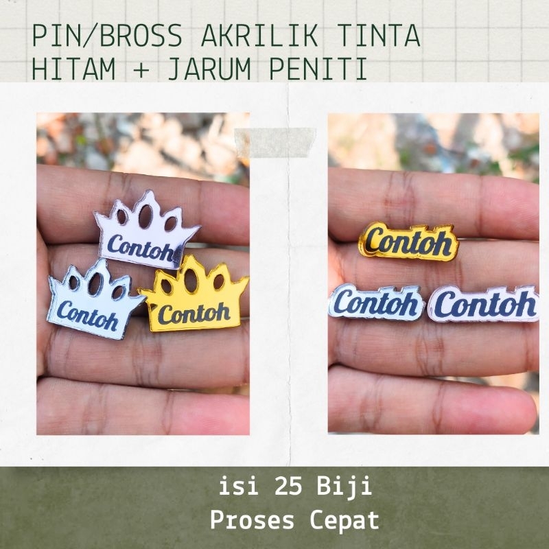 Jual Label Pin Bros Bross Akrilik Acrylic Custom Merk Merek Sendiri ...