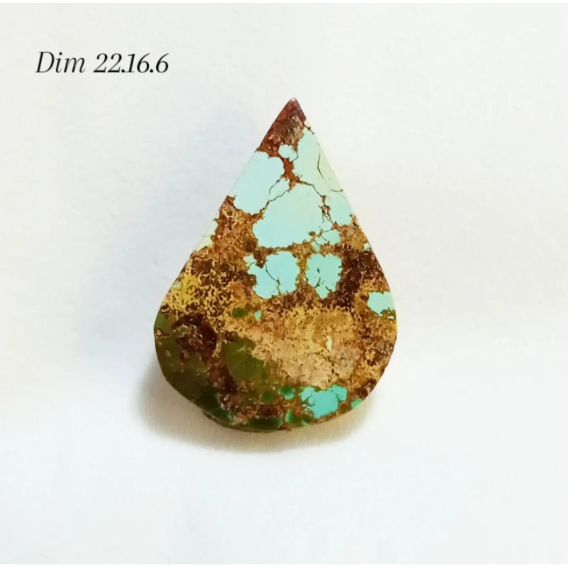 Jual Batu Pirus Persia Original Gradasi Warna Apik Model Segitiga Tetes ...